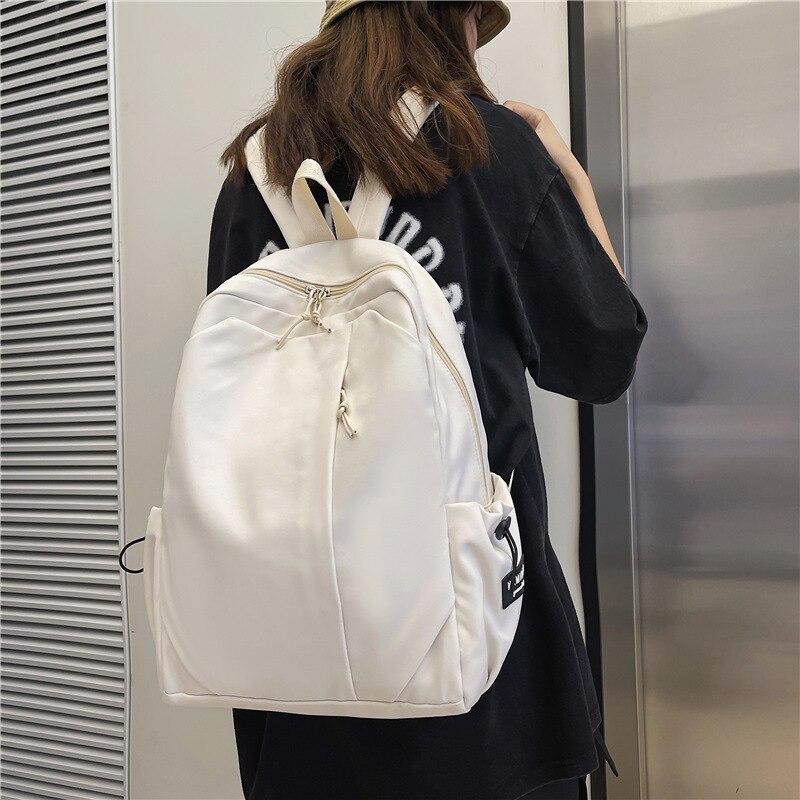 Buy Women's Backpacks Solid Color Student School Bags for Women Teen ...