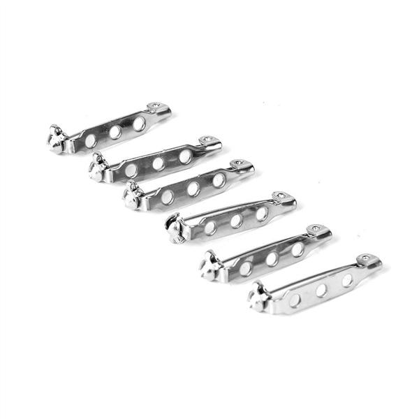 Buy 50pcs 25mm Stainless Steel Back Safety Catch Bar Pins Brooch ...