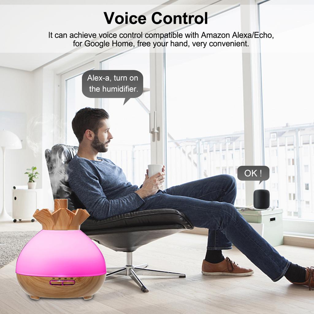 Buy Tuya Wifi Smart Humidifier 400ml Essential Oil Aromatherapy Mist ...