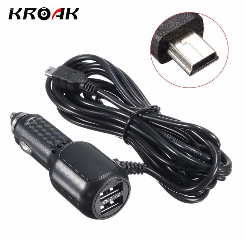 Universal Car Vehicle DC Power Charger Adapter Cord Mini USB Cable For ...
