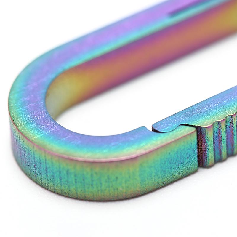 Buy 4Cm Titanium Alloy Outdoor Camping Carabiner Keychain Hanging ...