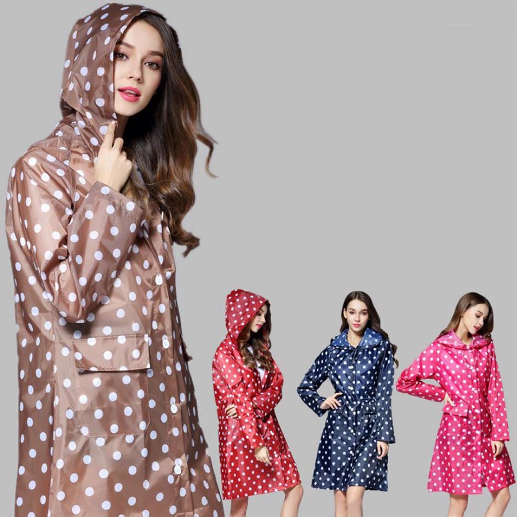 Buy Fashion Cute Dots Raincoat Women Poncho Waterproof Rain Wear ...
