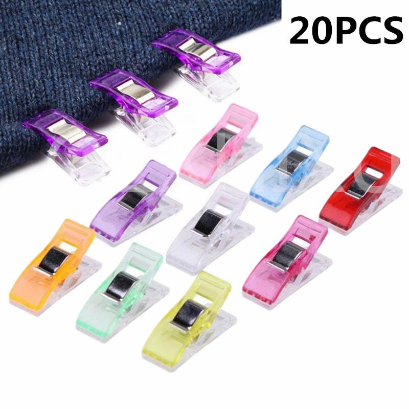 Cheap 1/20pcs Sewing multi-purpose plastic clip, manual color clip ...