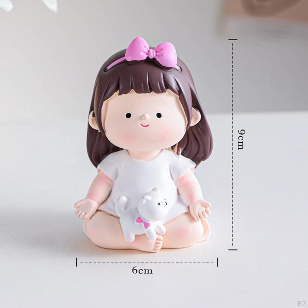 Buy Cat Decorative Girl Yoga Statues Pose Figurines Resin Crafts ...