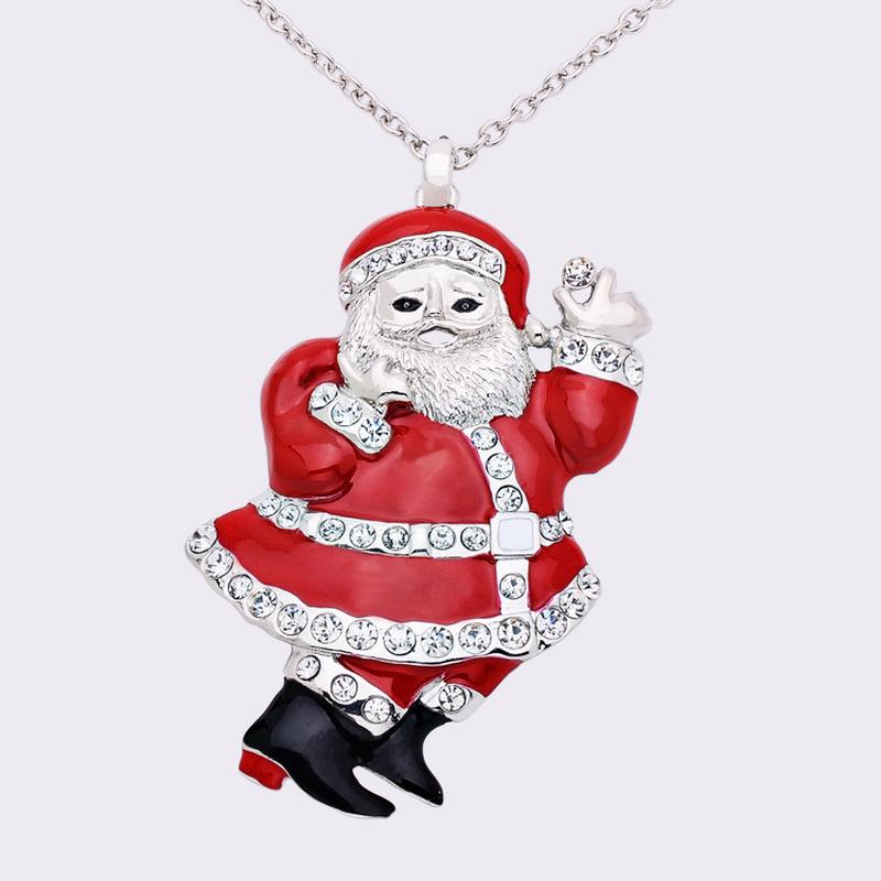 Buy New Santa Claus Sweater Chain Pendant Necklace Alloy for Christmas ...