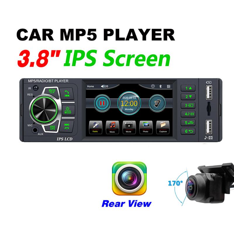 Buy 3.8" Screen 1DIN Car Audio MP5 Radio Player BT FM Mirror Link SWC ...
