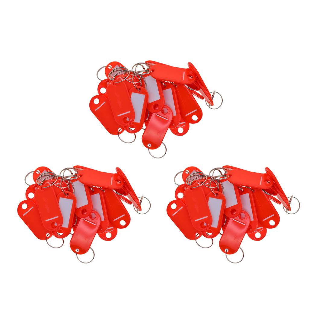 Satın alın 150 Pieces Red Removable Waterproof Key Tags ID Name Card ...
