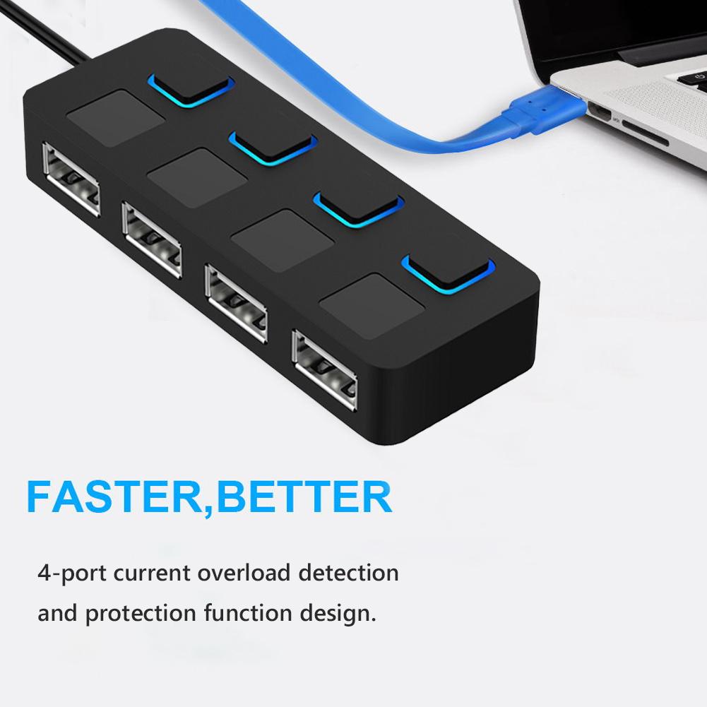 Cheap USB 2.0 HUB Multi 4 Ports Splitter Expander USB Power Adapter for ...