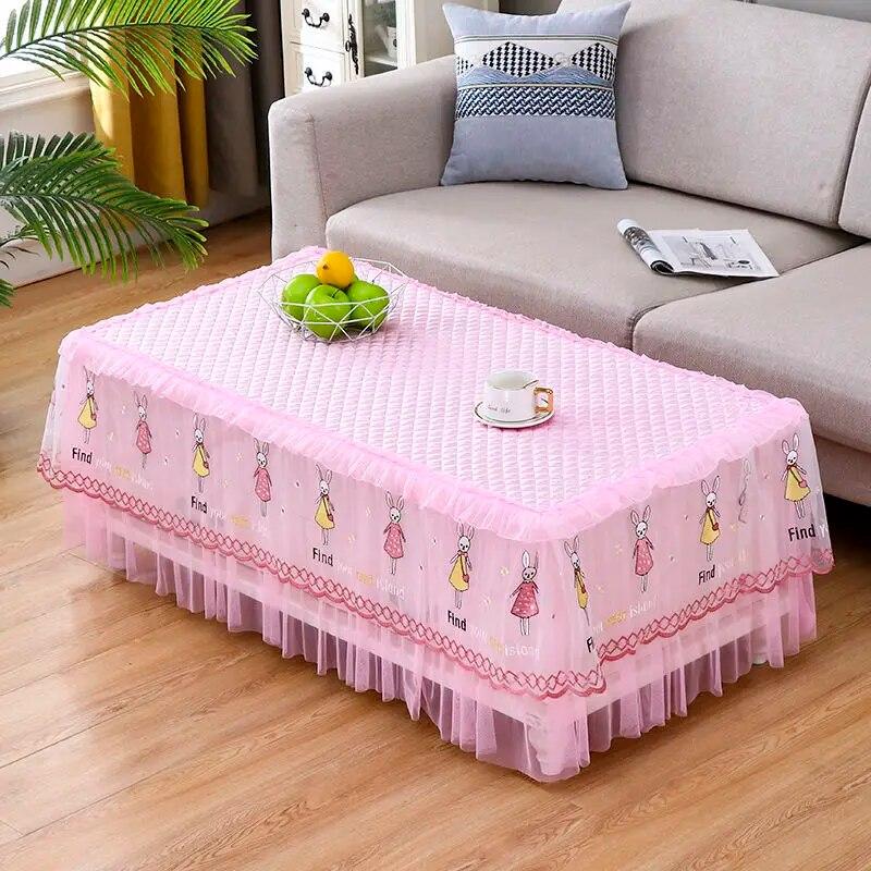 Cheap Big Lace Printed Rectangular Tea Table Cover Dustproof Anti-skid ...