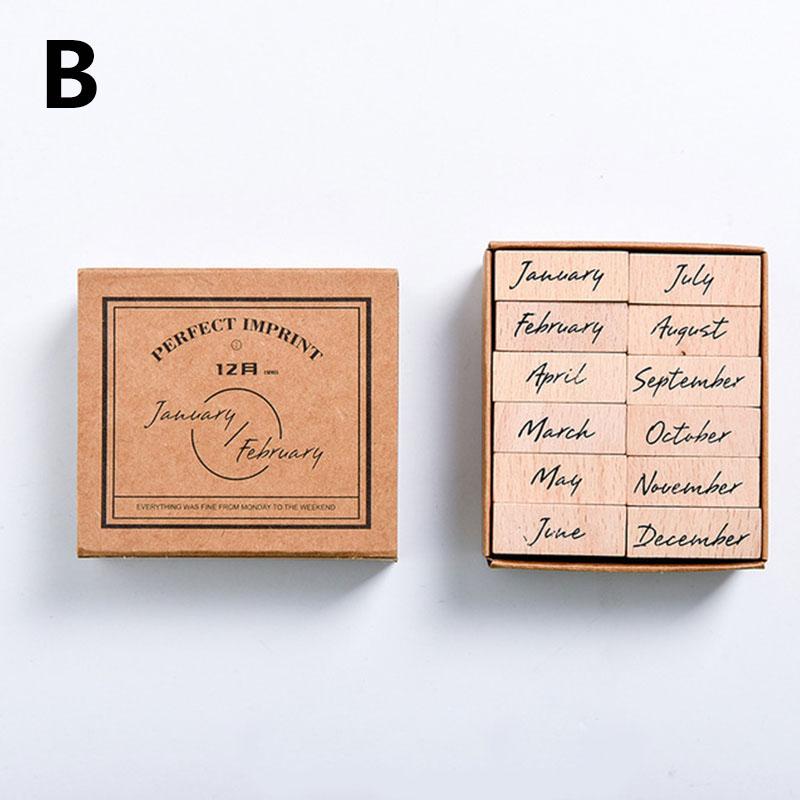 Buy Vintage Numbers Stamp Stationery Office Supplies Rubber Stamp Set ...