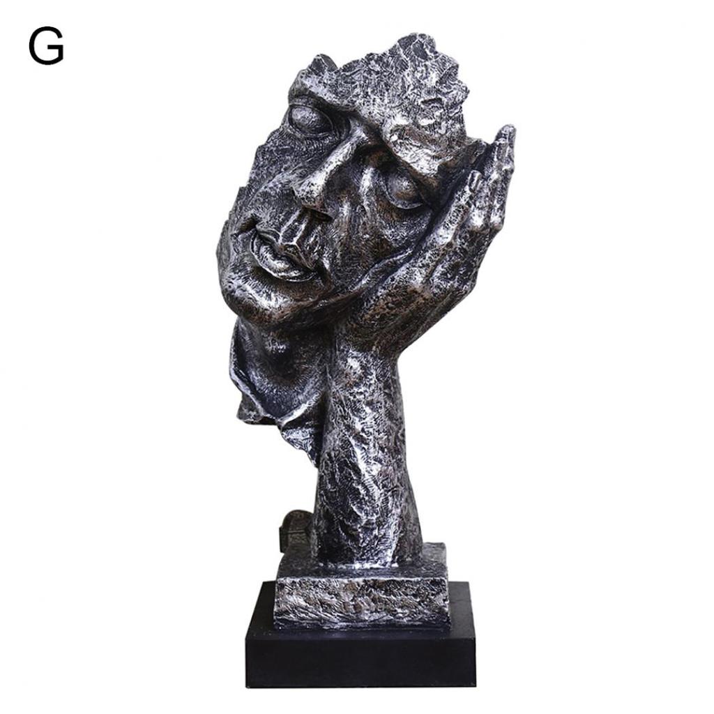 Buy Yousheng Resin Silence Is Sculpture Statuette Figurine Craft Office ...