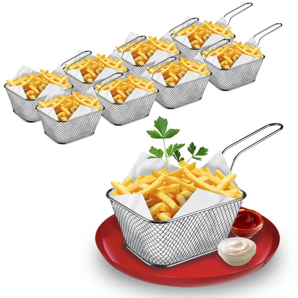 Buy XHL Stainless Steel Chef Basket Mini Fry Baskets Fryer Cooking ...