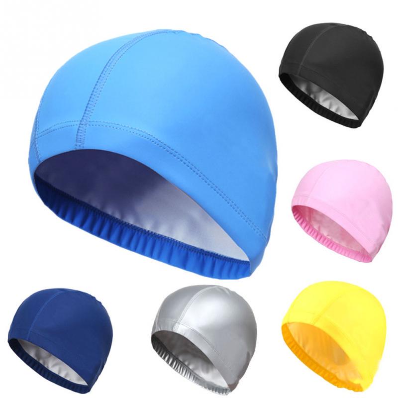 Swimming Cap Protect Ears Long Hair Sports Swim Pool Hat Free size for ...