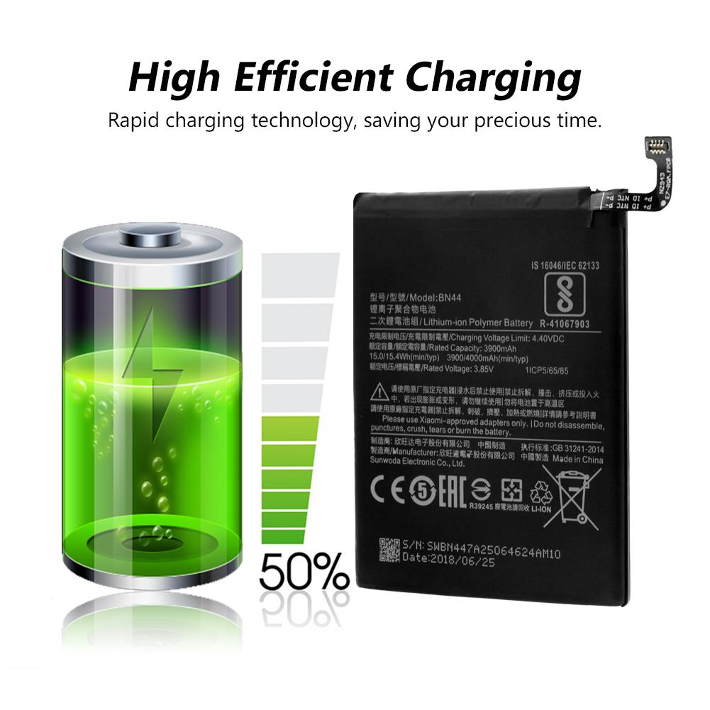 Buy 4000mAh 3.85V Rechargeable Battery BN44 For Xiaomi Redmi 5 Plus ...
