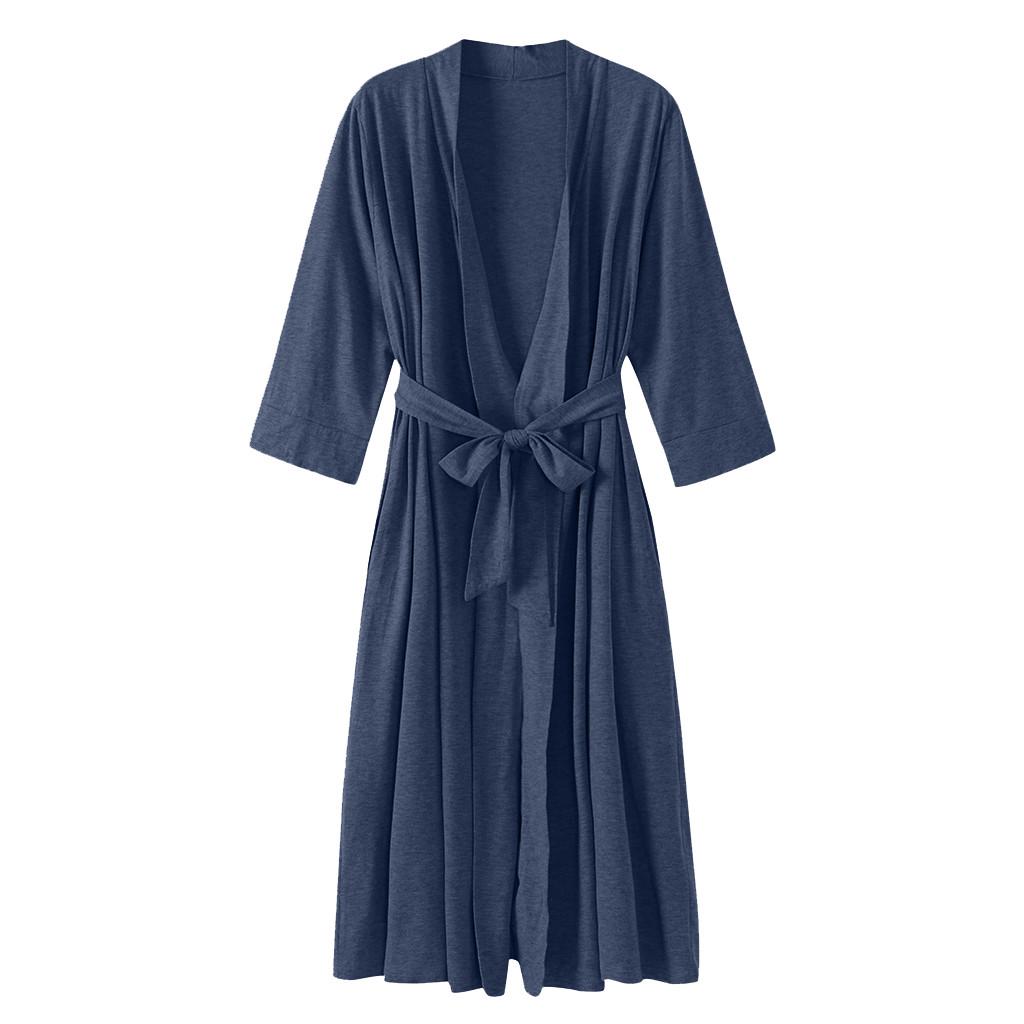 Buy Women Fashion Robes Cotton Lightweight Long Robe,Soft Sleepwear,V ...
