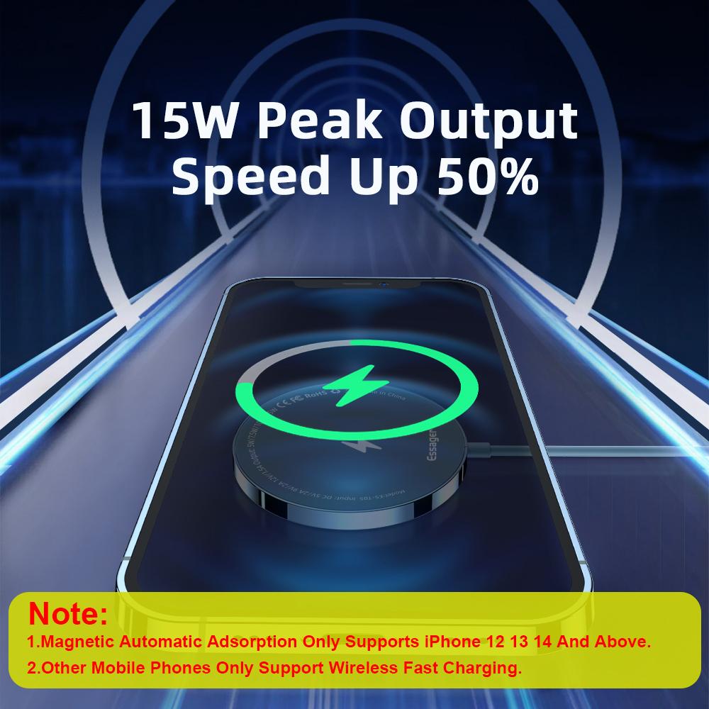 Cheap Essager 15W Magnetic Qi Wireless Charger Type C For Iphone 13 Pro ...