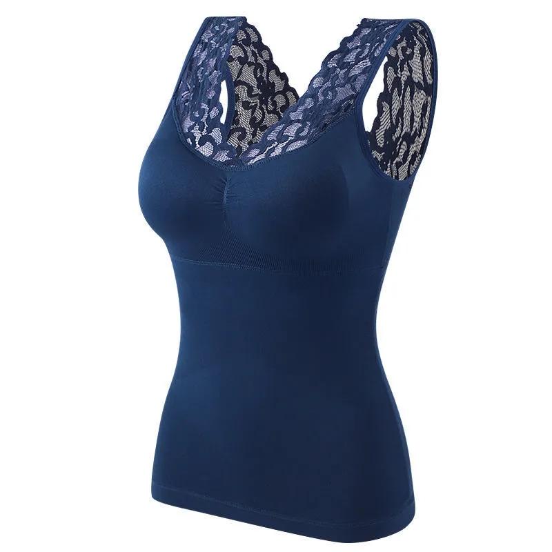Buy Winter Tank Top Sexy Padded Top Lingerie Crop Tops Lace Tank Black ...