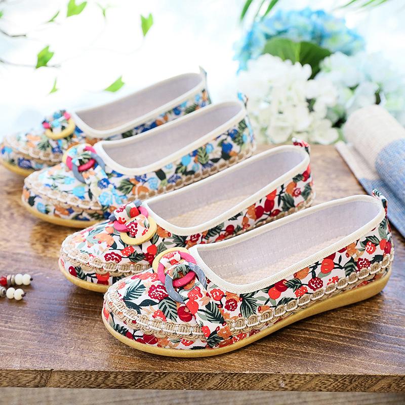 Buy Cloth Shoes Cotton and Linen Women's Canvas Shoes All-match Beef ...