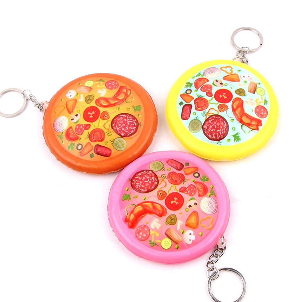 Buy Slow Rebound PU Pizza Key Ring Pendant Simulation Food Toy Dessert ...