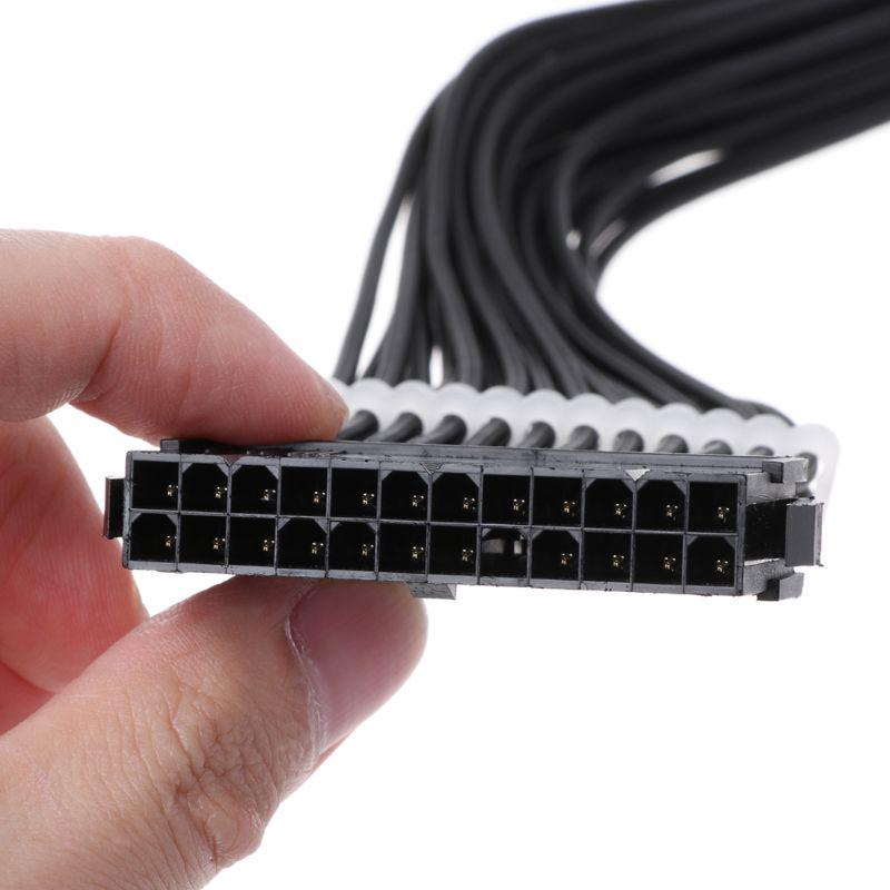 Buy 30CM/40CM Black ATX 24 Pin Motherboard Cable Power Supply Extension ...