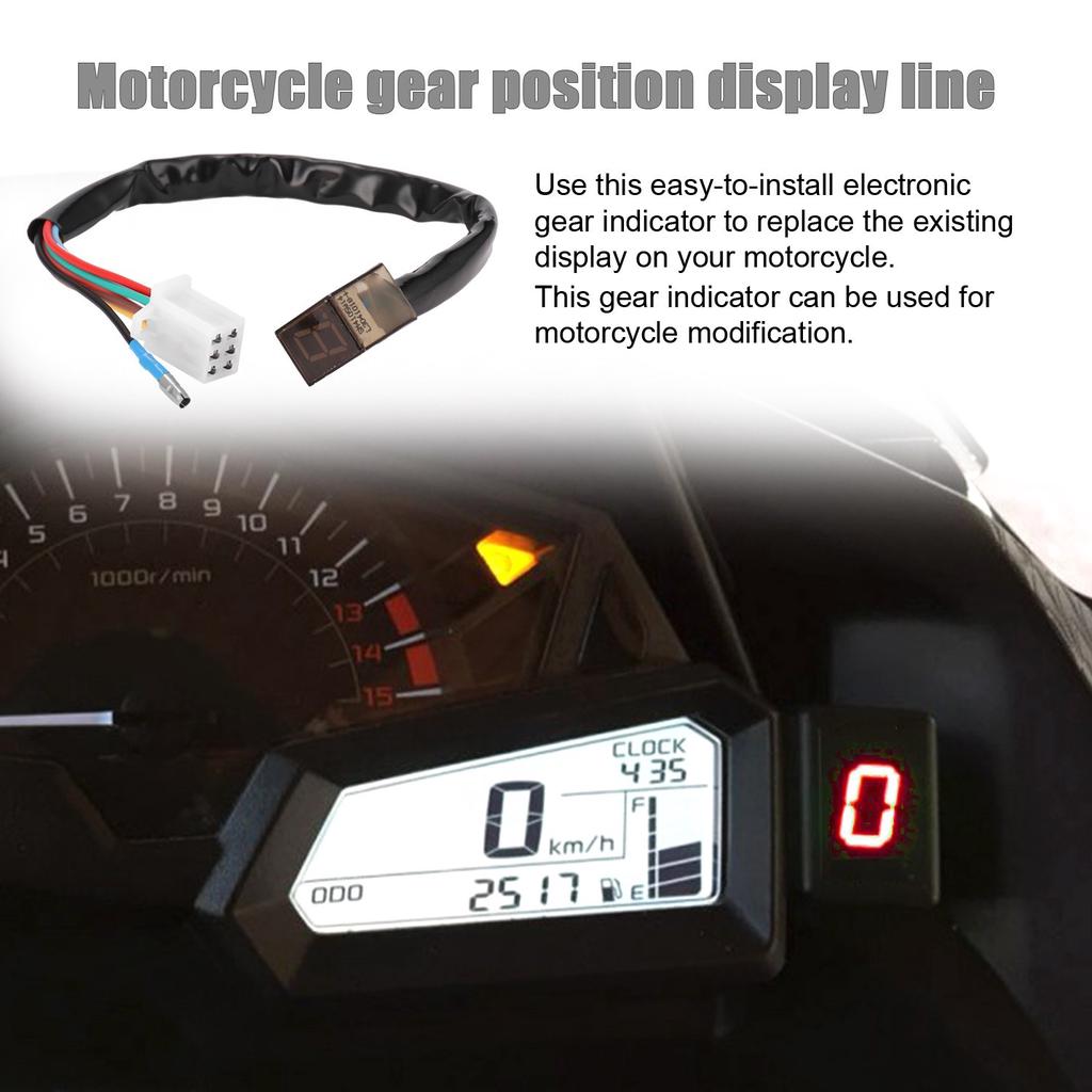 Buy Universal Motorcycle LED Digital Gear Indicator Display 8 Level ...