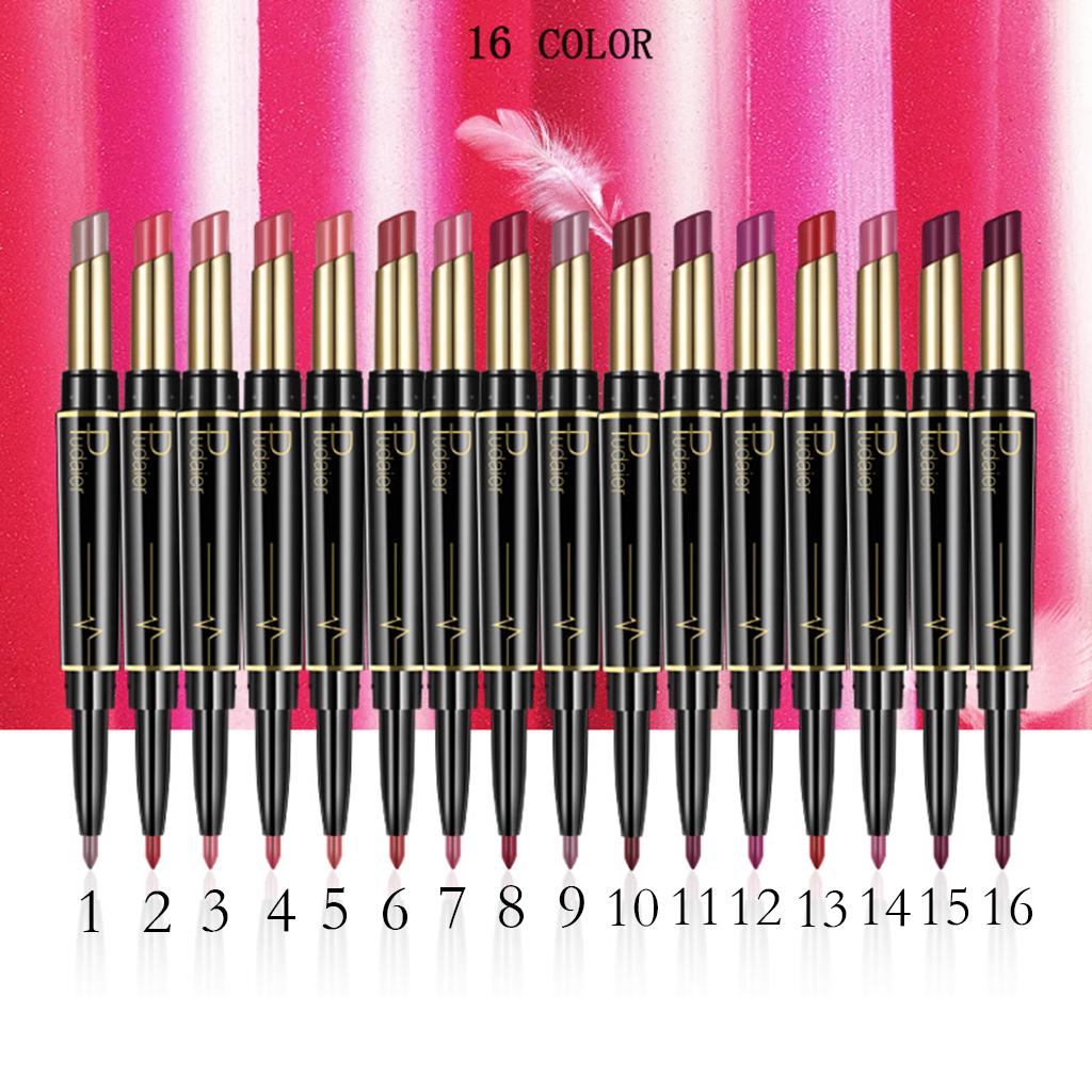 Buy Double Head Long Lasting Waterproof Lipstick Pen Matte Lip Liner ...