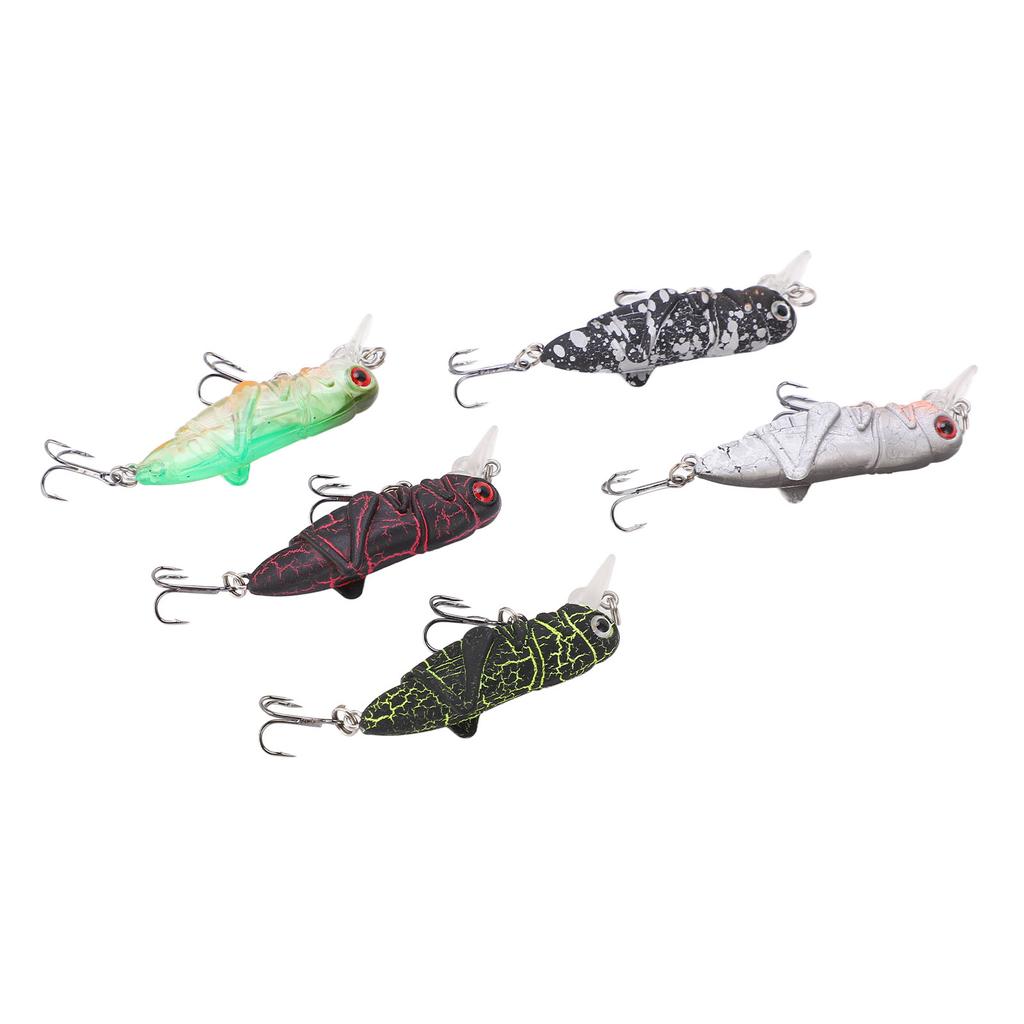 Buy 5PCS Insect Grasshopper Minnow Hard Baits 5.5cm/3.3g Artificial ...