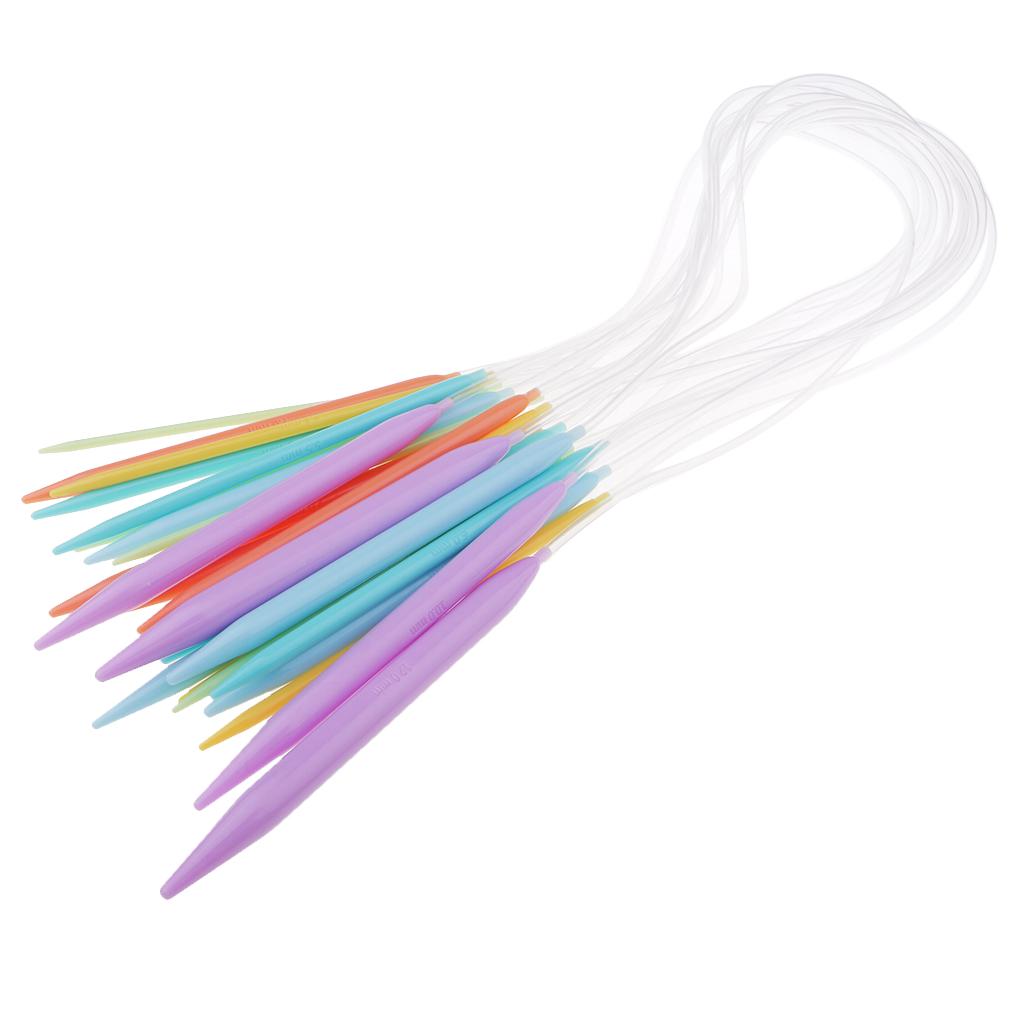 12 Sizes Plastic Circular Knitting Needles Set with Tube 3.5mm12mm 80cm ...