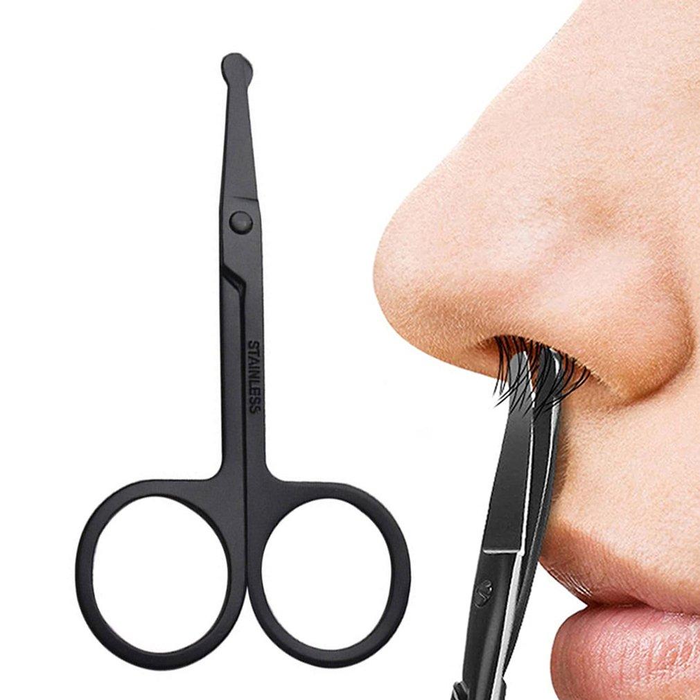 Buy Stainless Steel Nose Hair Trimming Scissors Round Head E Scissors ...