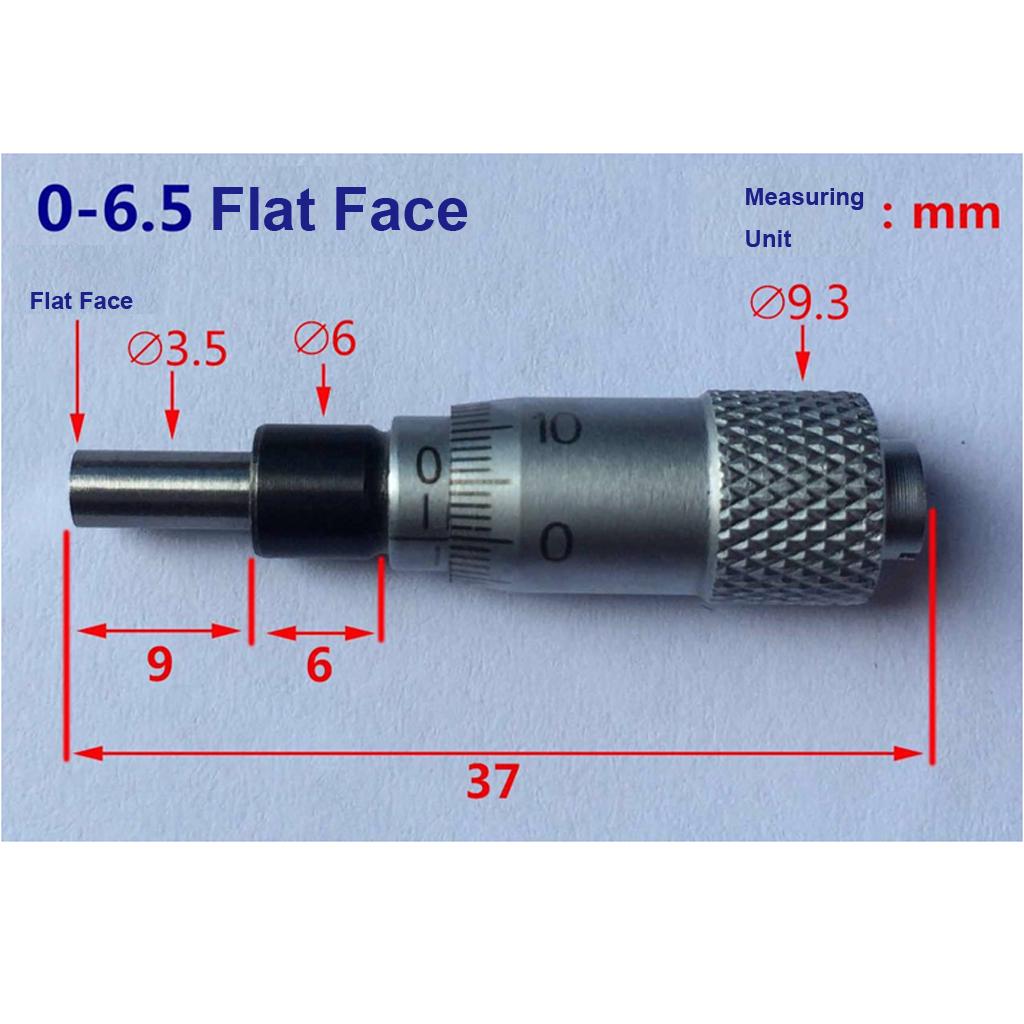 Buy 06.5mm 0.01 Micrometer Head Stop Spindle Lock, Metric, Flat Face at ...