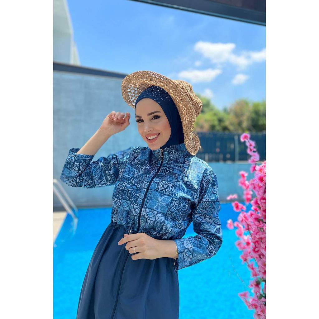 Buy Modest Muslim Swimwear Burkini Islamic Swimsuit Parachute Fully