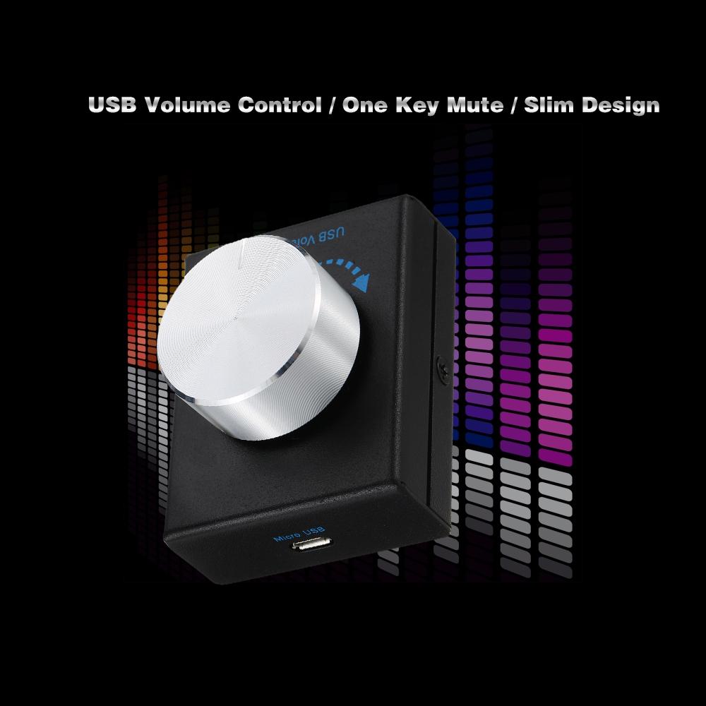 Buy USB Volume Control Computer Speaker Audio Volume Controller Adjuster with One Key Mute ...