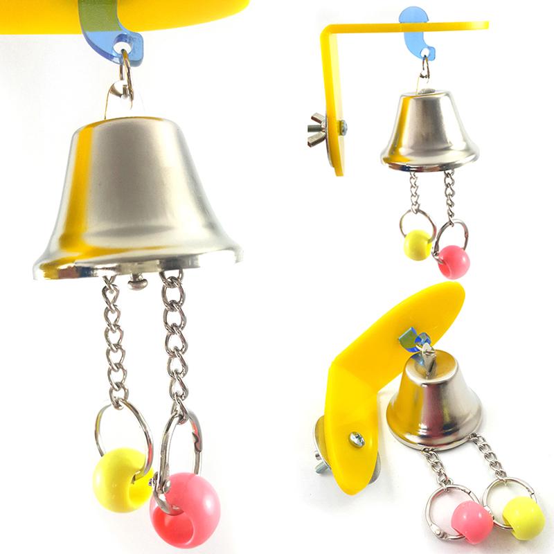 Buy Bird Parrot Toy Chew Toys Large Pet Bells Cage Bell Swing Hanging ...