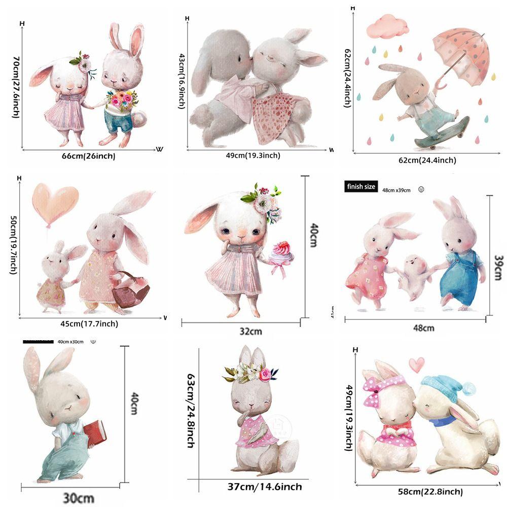 Satın alın Room Home Decoration Cartoon Rabbit Decals Cute Bunny ...