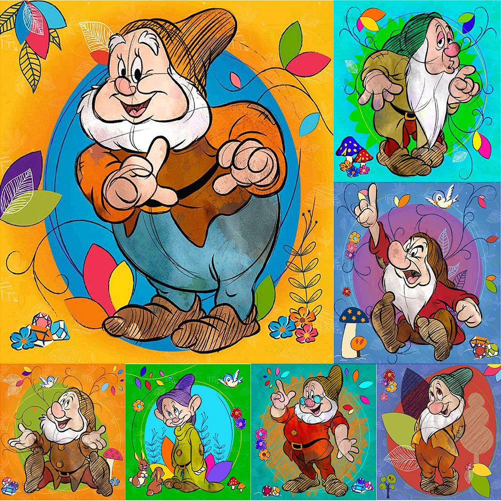 Buy 5D DIY Full Drill Diamond Painting Seven Dwarfs Embroidery Mosaic ...
