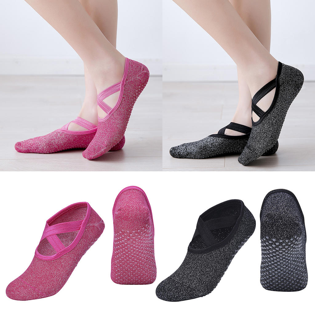 💰Koupit online: 2 Pairs Yoga Socks Women Non Slip Skid Grips Pilates ...