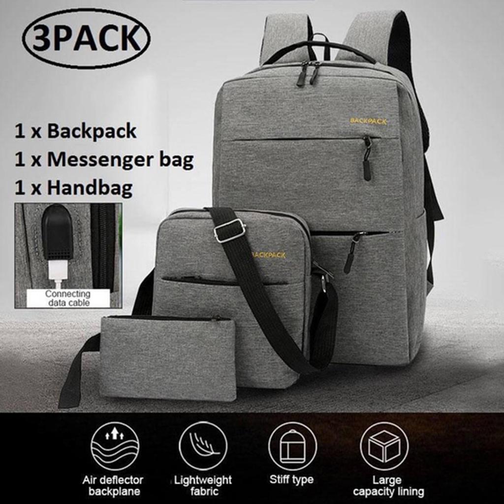 Buy 3PACK Large Capacity External USB Charging Interface Backpack ...