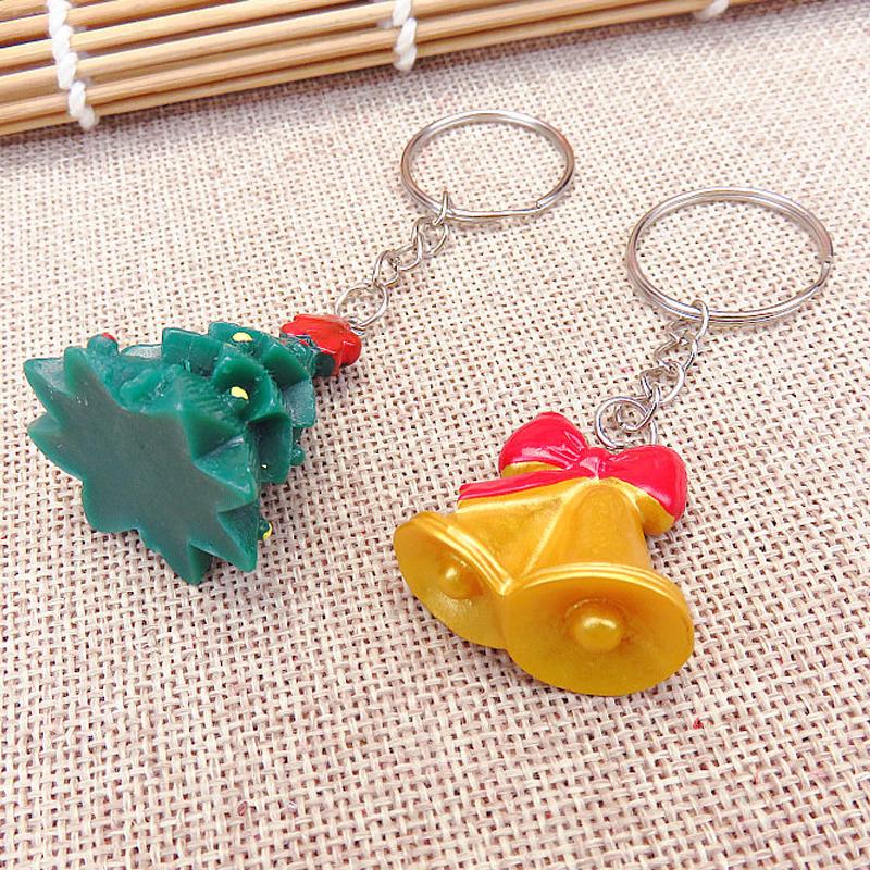 Christmas Decoration Small Gifts Pendant Xmas Tree Santa Claus Key Ring ...