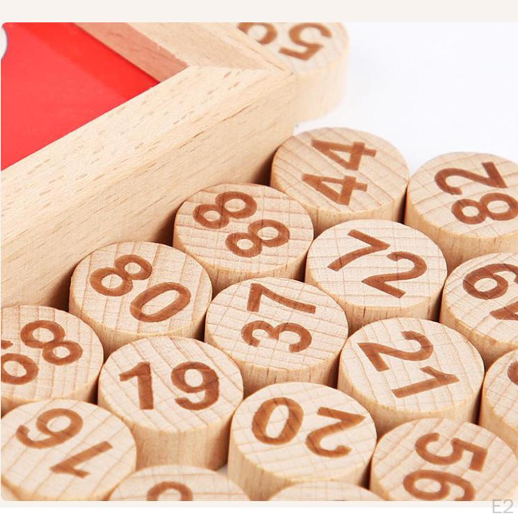 Buy Wooden Hundred Board Game 1 To 100 Numbers Montessori Kids Math ...