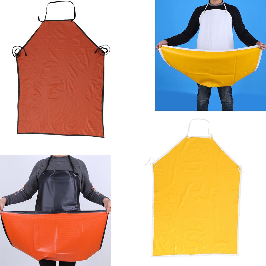 Buy Waterproof PU Apron Home Kitchen Cooking Laboratory 120cm White at ...