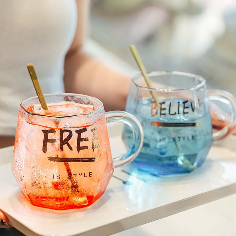 Simple Irregular Glass Water Cup High Borosilicate Glass uygun fiyatlı ...