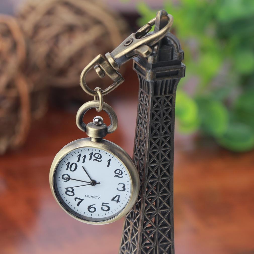 Buy Round Retro Bronze Quartz Movement Dial Keychain Pocket Watch ...