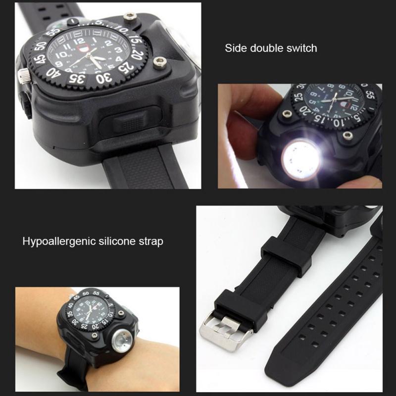 Buy Outdoor LED Wrist Light Hand-worn Light Flashlight Watch at ...