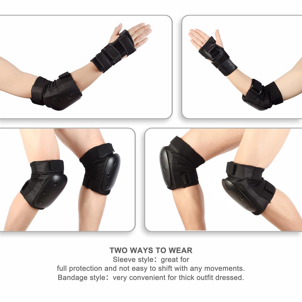 Buy 6Pcs/Set Kids/Adult Protective Gear Set Knee Pads Elbow Pads Wrist ...