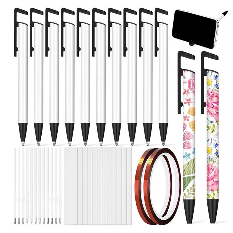 12Pc Sublimation Pens Blank With Shrink Wrap Coated Aluminum Tube Body ...
