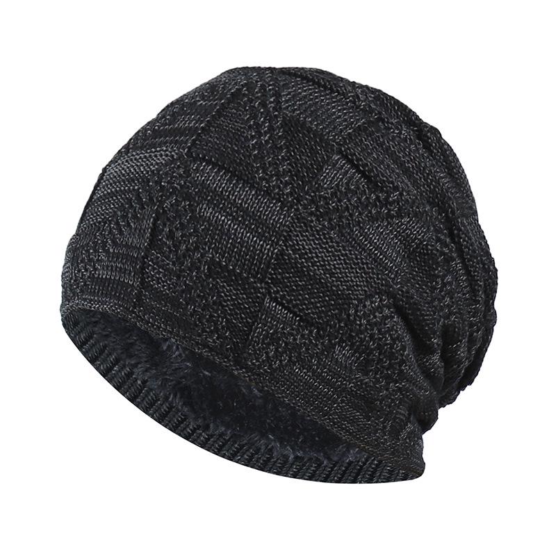 Buy Thick Wool Cap Autumn Winter Knitted Hat Outdoor Cap Hedging Wild ...
