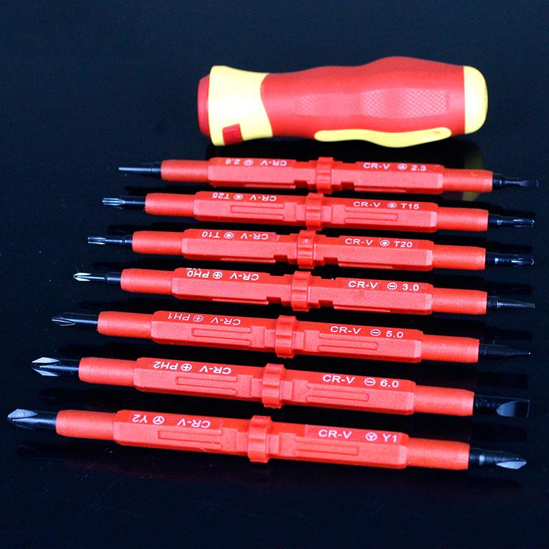 Buy 8pcs Multi-Purpose Electricians Insulated Handle Dual-Head ...