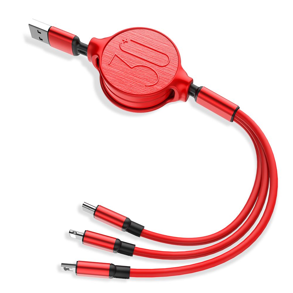 Выдвижной USB-кабель 3 в 1. Органайзер для универсального зарядного ...