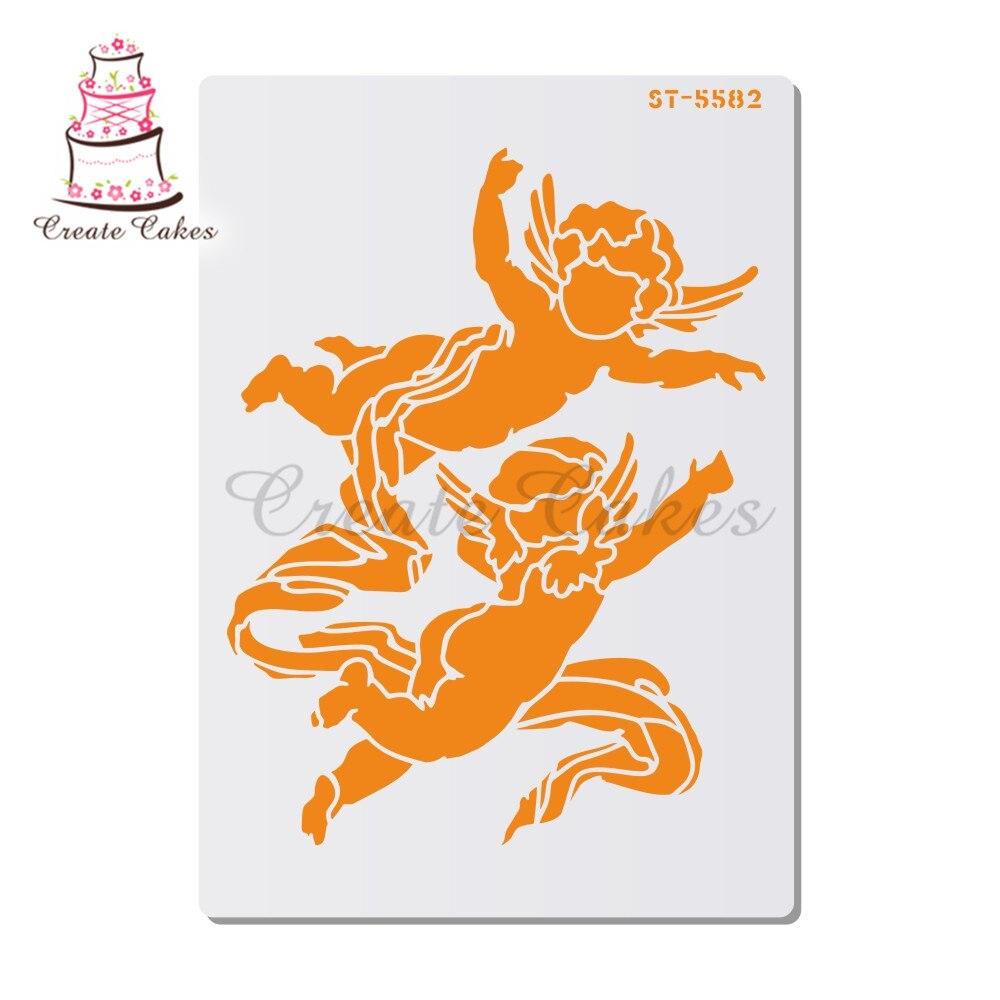 Buy Angels Stencil For Walls Painting Scrapbooking Stamp Album ...