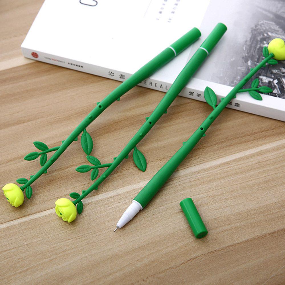 Buy Gifts New Grass Roses Flower Office Plastic Gel Pen Stationery Ball ...